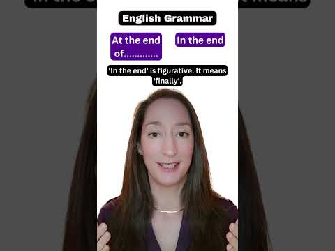 AT THE END vs IN THE END #shorts #englishgrammar #english