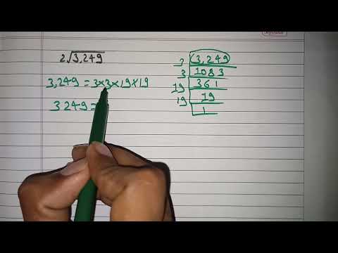 Square Root of 3249 with the help of Prime Factorisation Method 2√3249