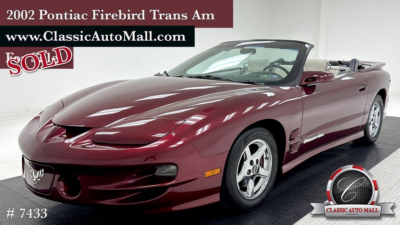 2002 Pontiac Firebird Trans Am Convertible - Sold - Consignments at Classic Auto Mall, Morgantown PA