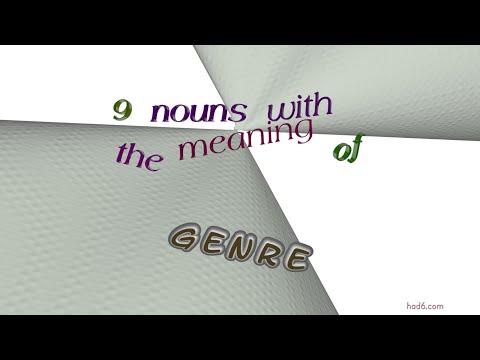 genre - 13 nouns which are synonym of genre (sentence examples)