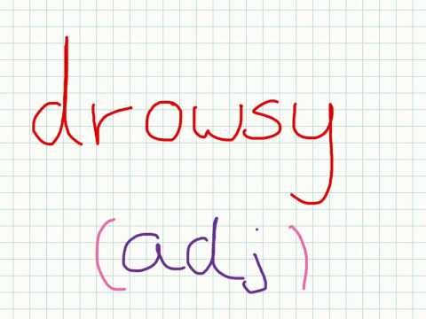 Video Vocabulary - "drowsy" definition