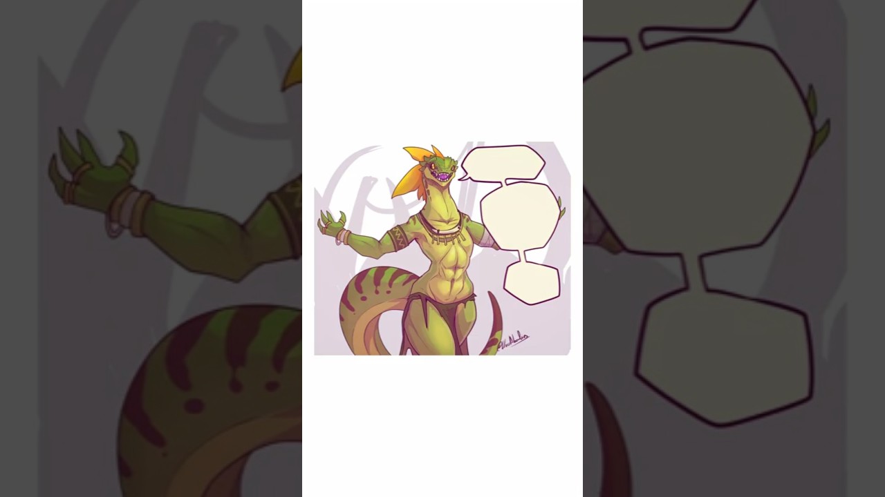 Lizardfolk Village Visit | #shorts #animation #comic #LluisAbadias
