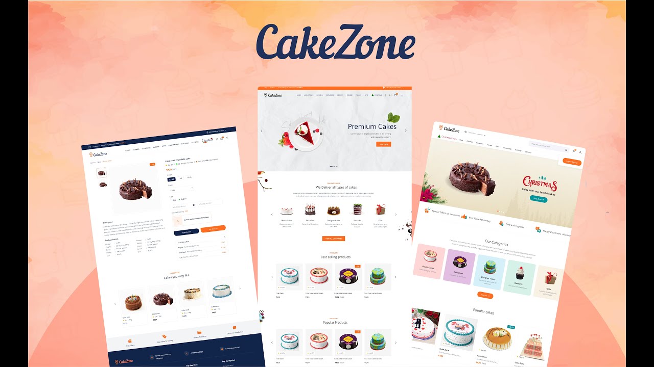 Cake Zone Project Showcase | UI UX Project showcase