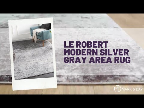 Le Robert Modern Silver Gray Area Rug