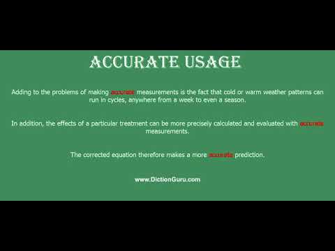 accurate: How to pronounce accurate with Phonetic and Examples