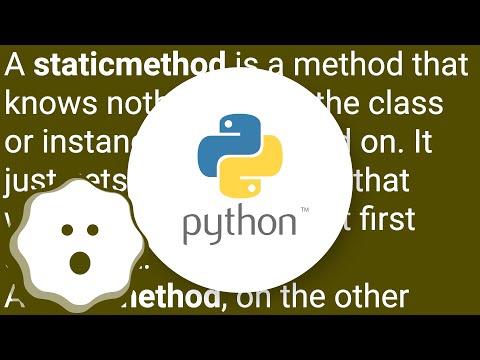 Difference between @staticmethod and @classmethod