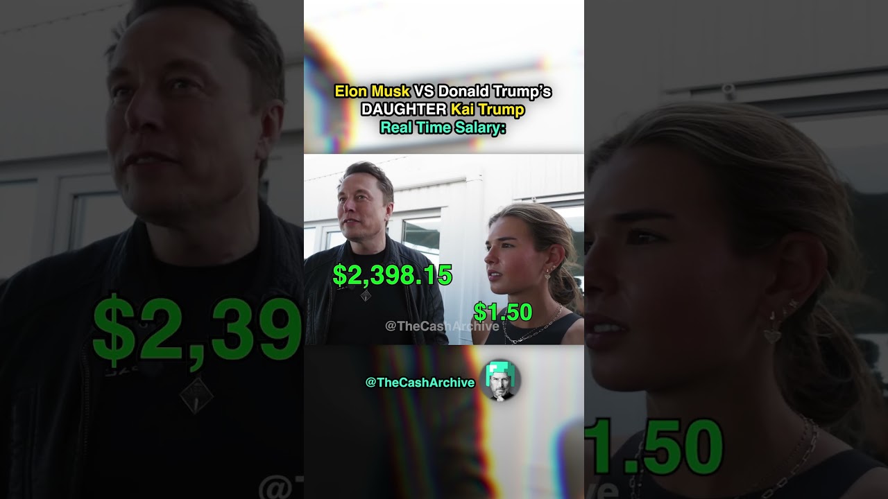 Elon Musk VS Kai Trump LIVE Salary 🤑 #money