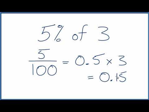How to Find 5% of 3 (Five percent of Three) as a Fraction and Decimal