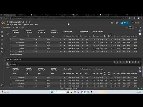 Web Scraping Sports Data from FBref with Google Colab (Python Tutorial)