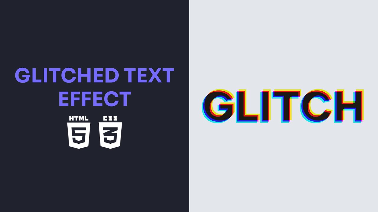 Glitch Text Effect | HTML & CSS Tutorial