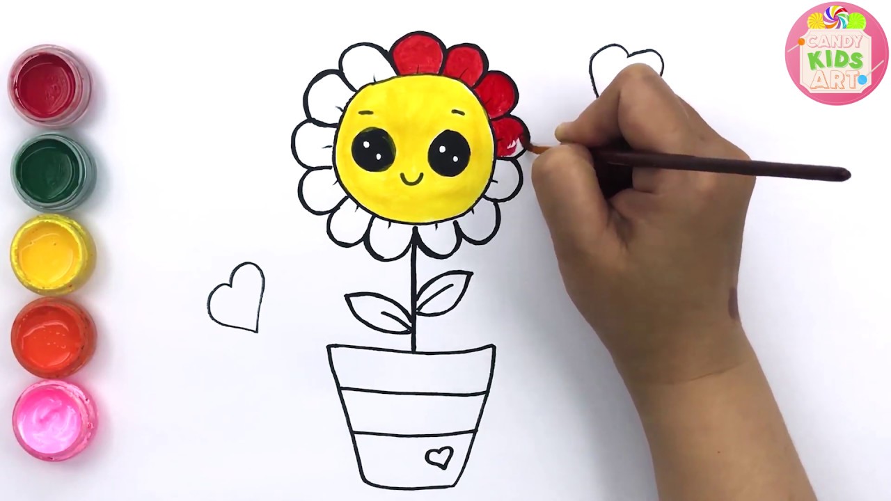 Drawing and A Cute Blooming Flower When Camellia Blooms for Beginner | Candy Art☆