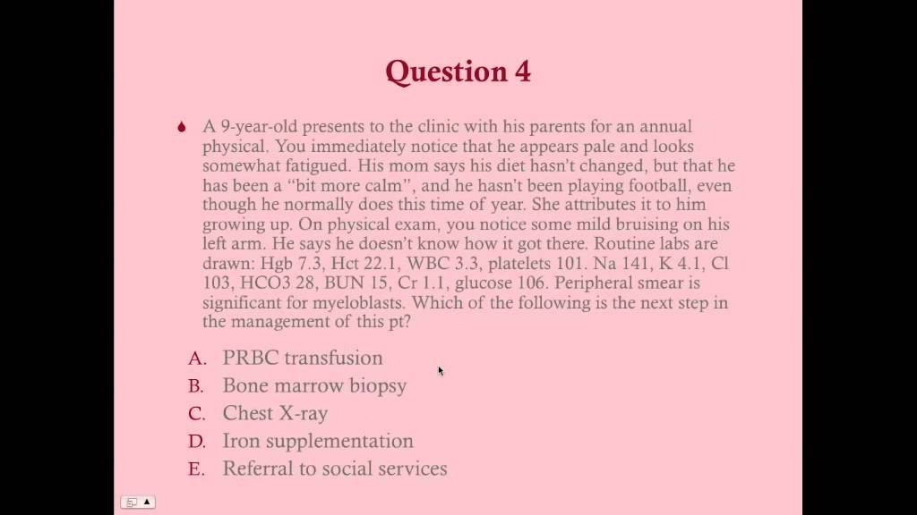 Hematology Review Questions - CRASH! Medical Review Series