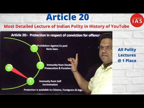 Article 20 of Indian Constitution | Fundamental Right | Detailed Analysis for UPSC CSE |