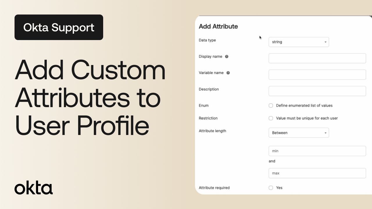 Add Custom Attributes to an Okta User Profile | Okta Support