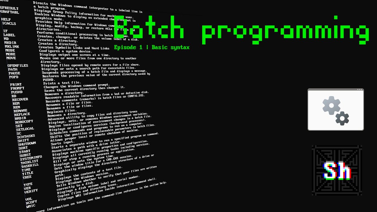 [EN] Batch Tutorial Series Episode 1 | Basic syntax