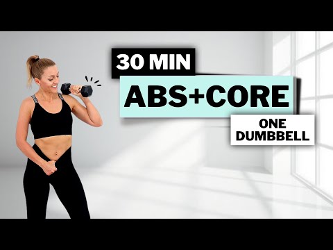 🔥30 Min Dumbbell ABS🔥Burn Fat & Tone Your Waistline🔥NO JUMPING🔥NO SQUATS🔥NO LUNGES🔥