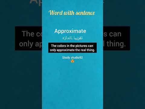 Approximate word urdu meaning with sentence🙂 #studystudio92😍 #shortsfeed #approximate #english