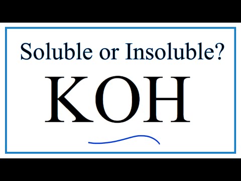 Is KOH Soluble or Insoluble in Water?