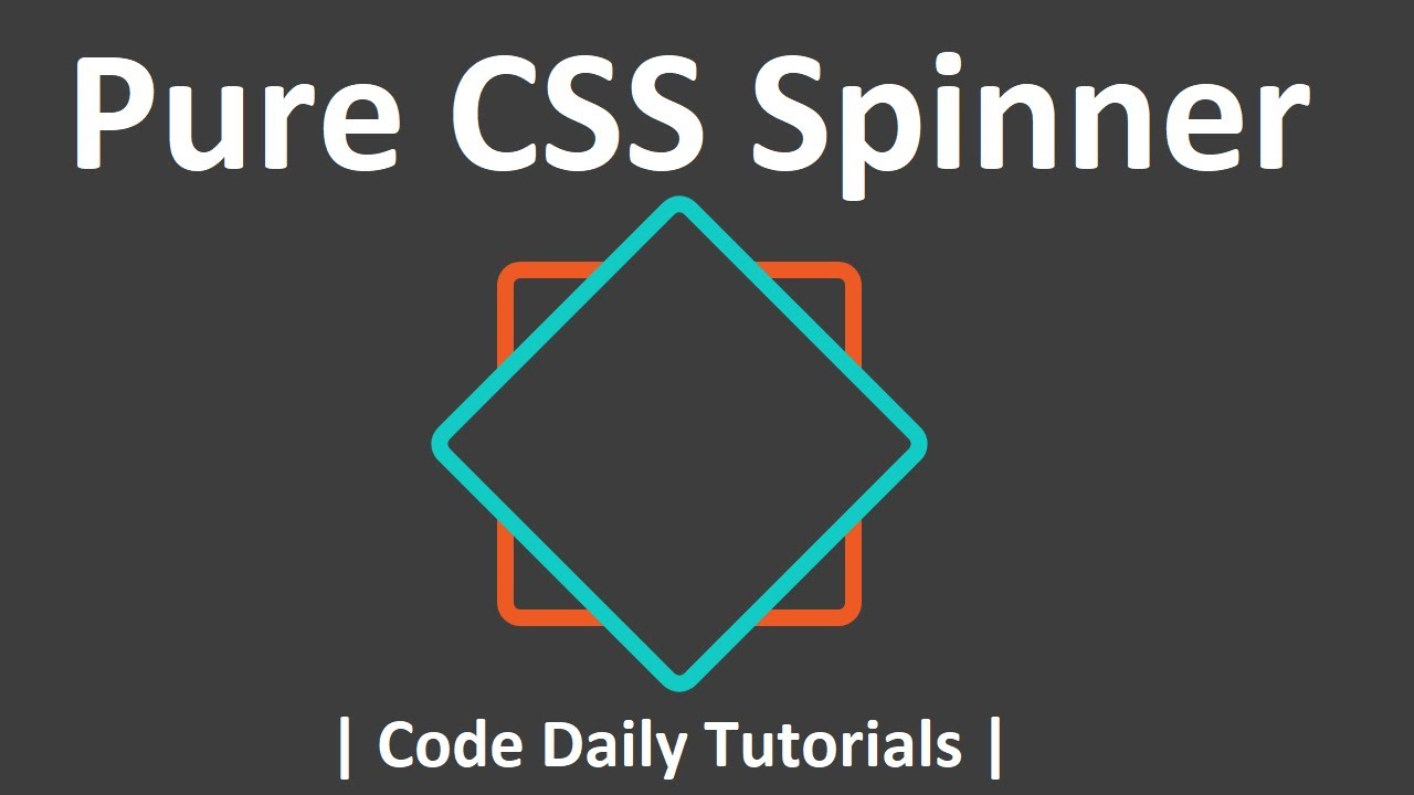 Spinner Animation tutorial - Pure CSS Tutorials - Html and CSS