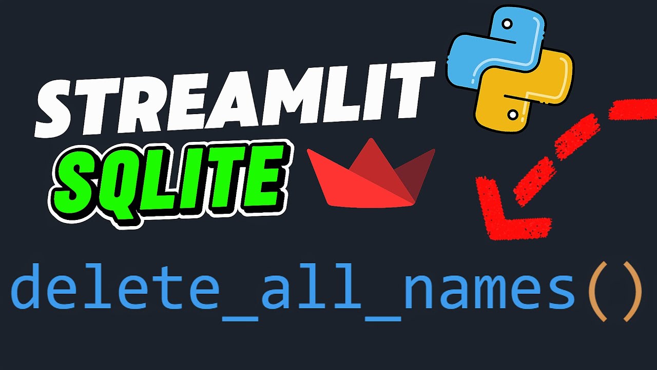 Streamlit + SQLite Tutorial 8: Danger Zone! Delete All Data with One Click