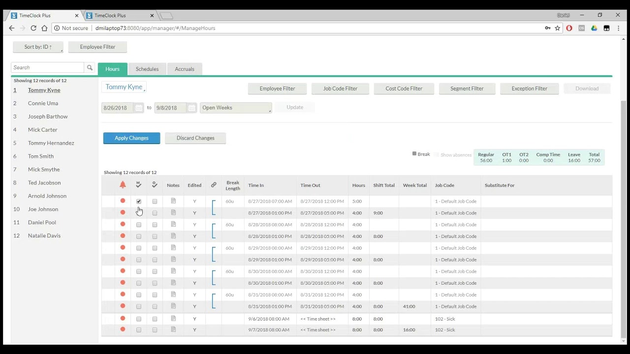 Timeclock Plus Manager Training