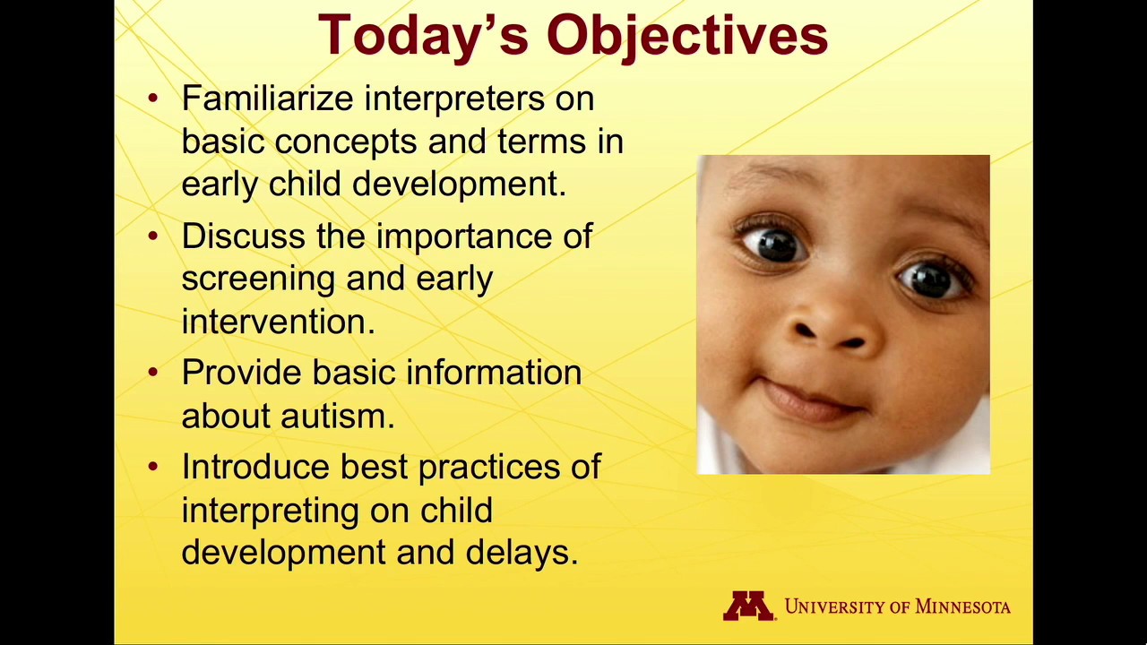 Webinar for Interpreters: Early childhood screening and intervention