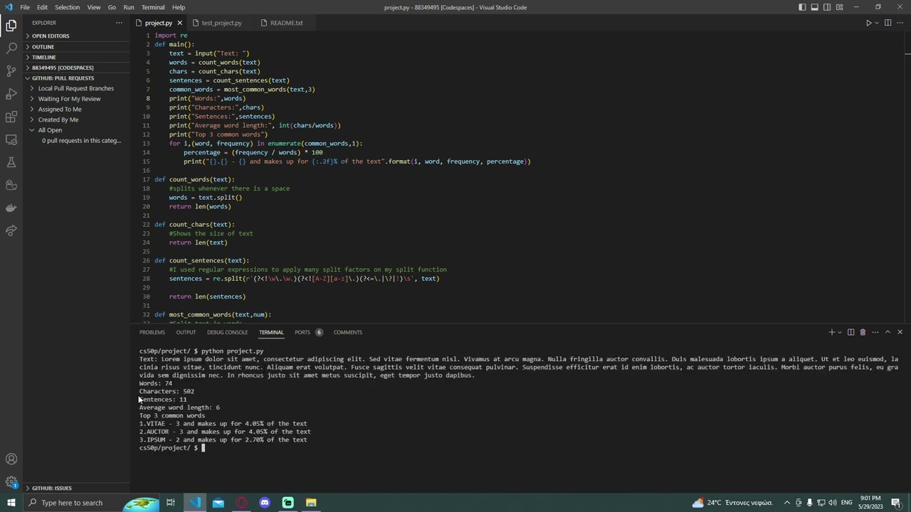 CS50P Final Project - Text Analyzer