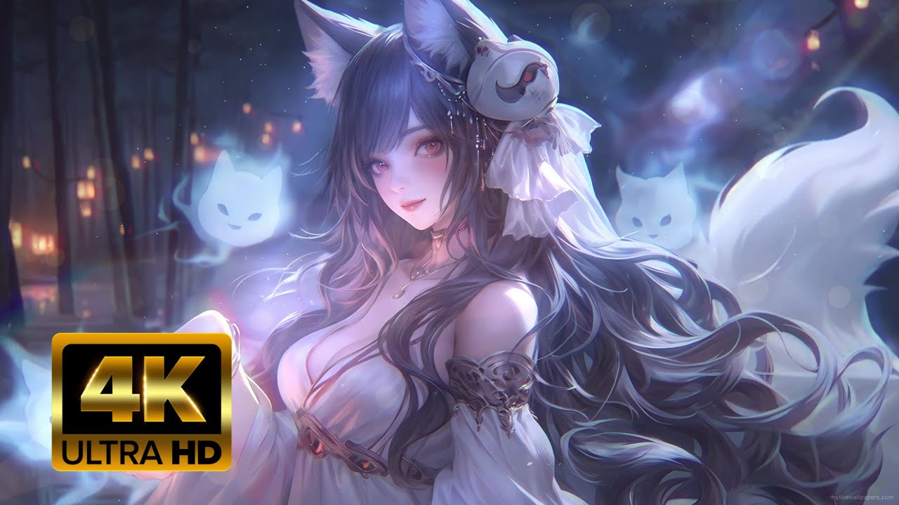 Ahri 4K Wallpaper | League of Legends🥵 For PC #ahri #leagueoflegends #animegirl