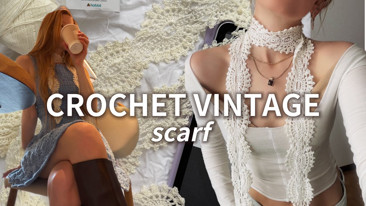Crochet the Viral Vintage Lace Scarf ✨ Beginner Friendly