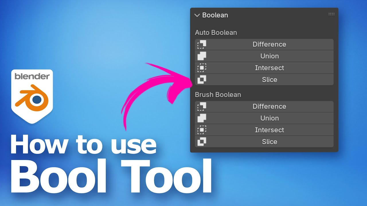 How to use bool tool in Blender