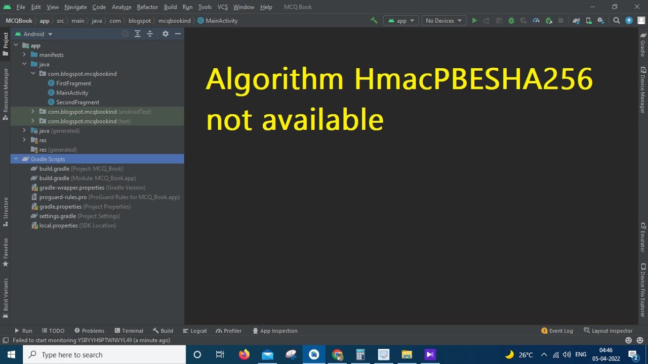 Algorithm HmacPBESHA256 not available