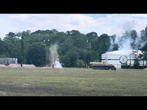 Infantry retreats while under fire from armor Volusia Valor Days 2024 @WW2Armor