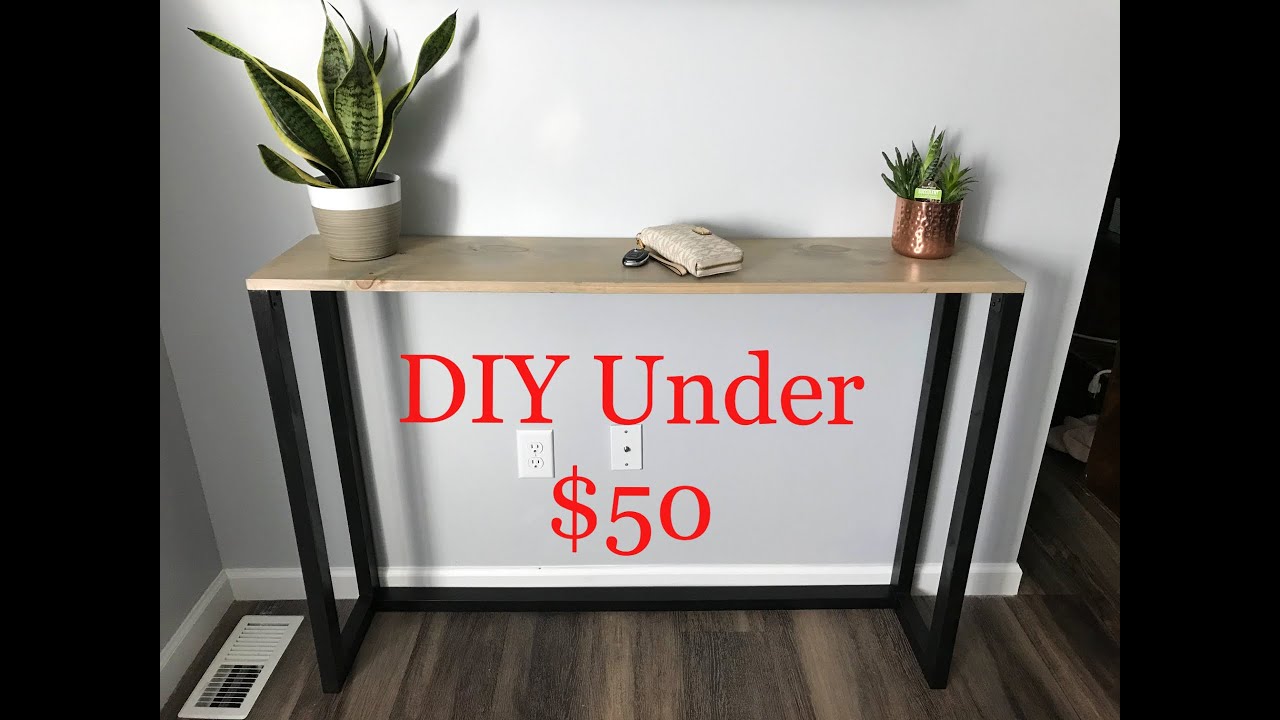 DIY Tutorial Console/Bar Table Sofa Couch Table Under $50 (no skill required) | DIY Home Projects