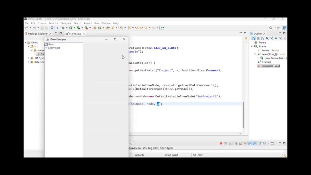 How to add a node into a JTree dynamically in Java?