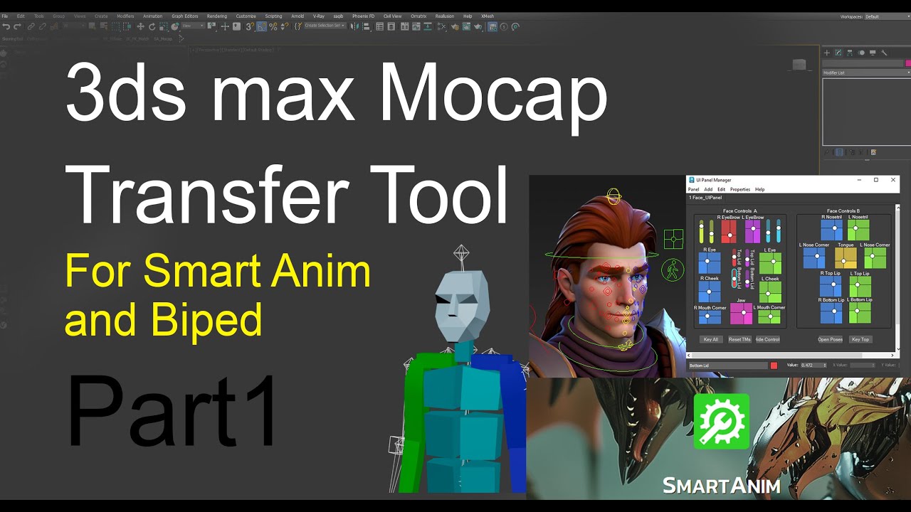 Smart Anim Rig Mocap Transfer tool for 3ds max Part1