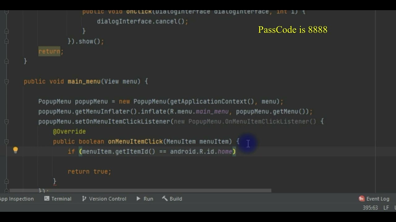 How To Create Popup Menu using Android Studio-Java