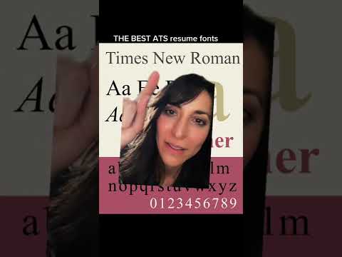 Two of the best ATS friendly fonts | best font for ATS #shorts #resume
