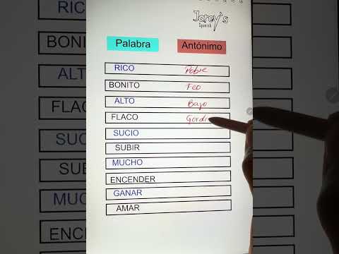 Antónimos en Español 📖 Ejercicios #español #verbos #vocabulario #verbo #spanish #espanol
