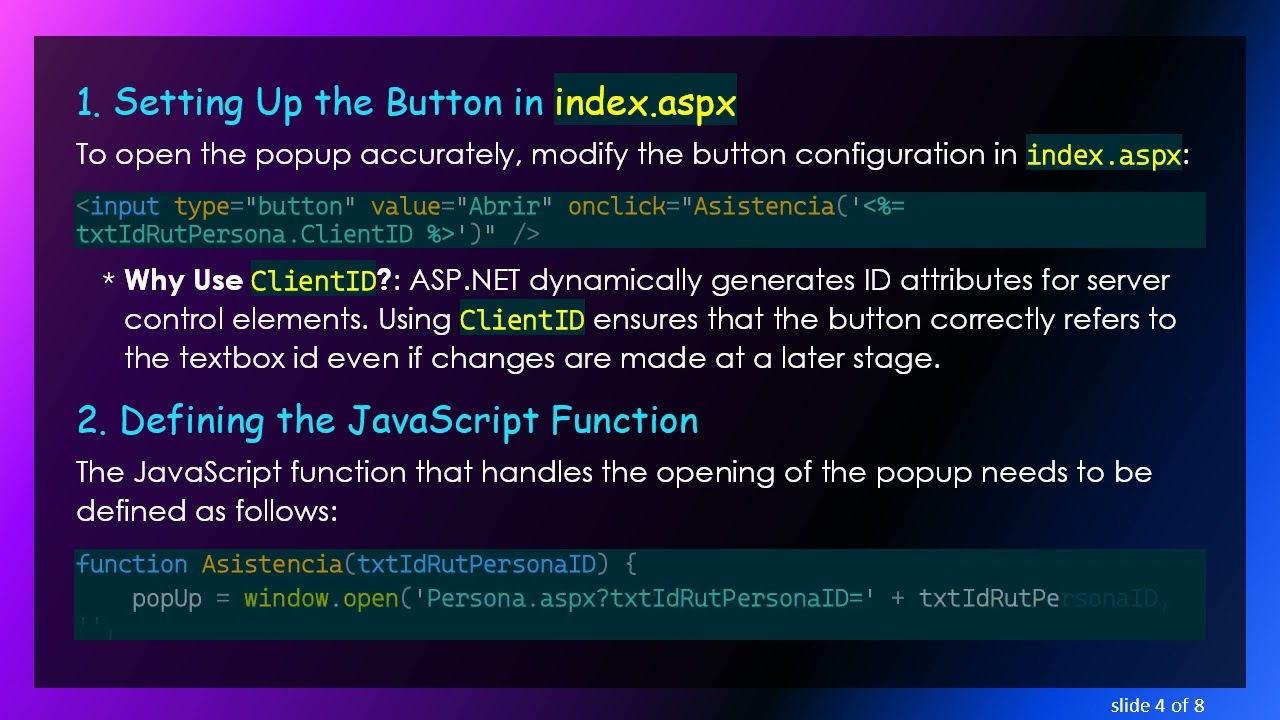 Troubleshooting Your JavaScript and ASP.NET Popup Issues