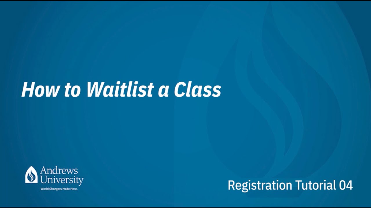 How to Waitlist a Class