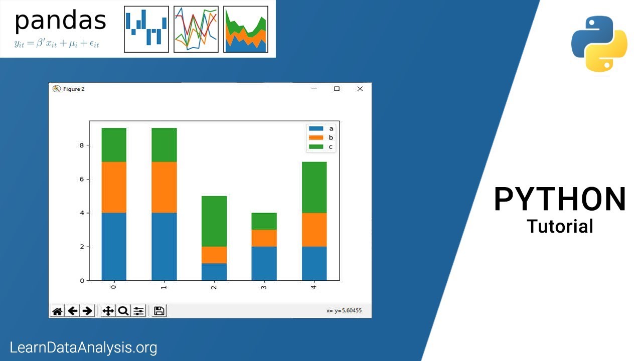 Create a Column Stacked Graph Based On a Pandas' DataFrame | Python Tutorial