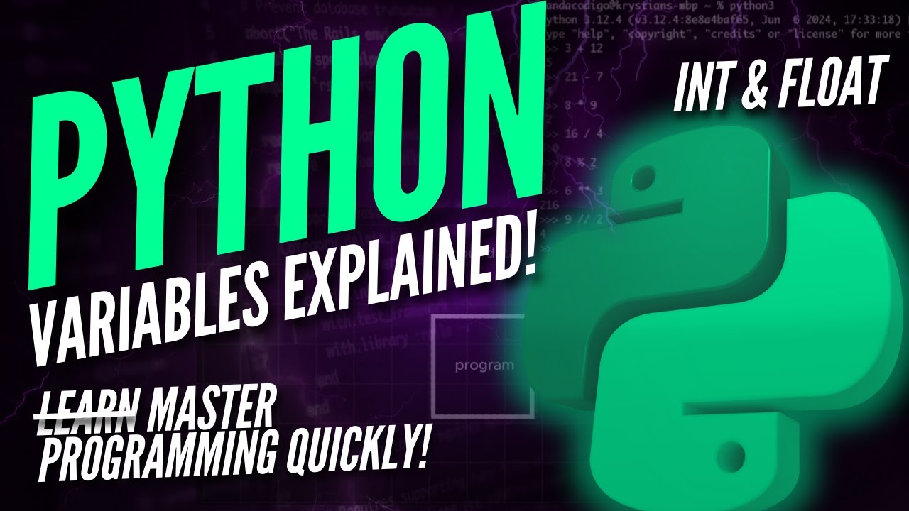 Python tutorial for beginners: numeric data types and variables explained!