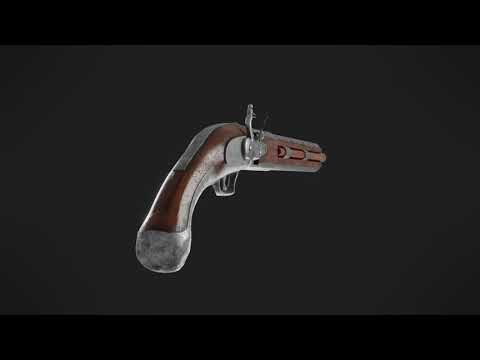 3D Model FLINTLOCK WENDER PISTOL, LATE 17TH EARLY 18TH C