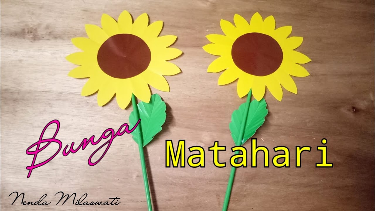 cara membuat bunga matahari dari kertas origami  ||  how to make origami sunflower