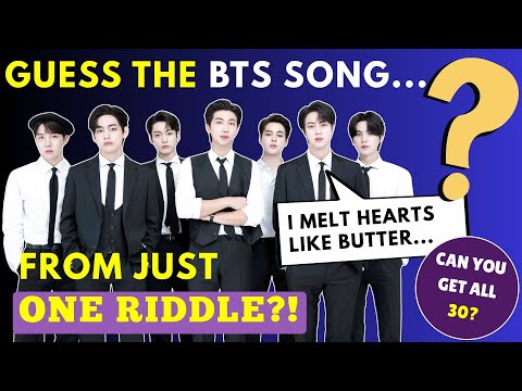 CAN YOU GUESS THE BTS SONG? | What Am I? Riddle Quiz