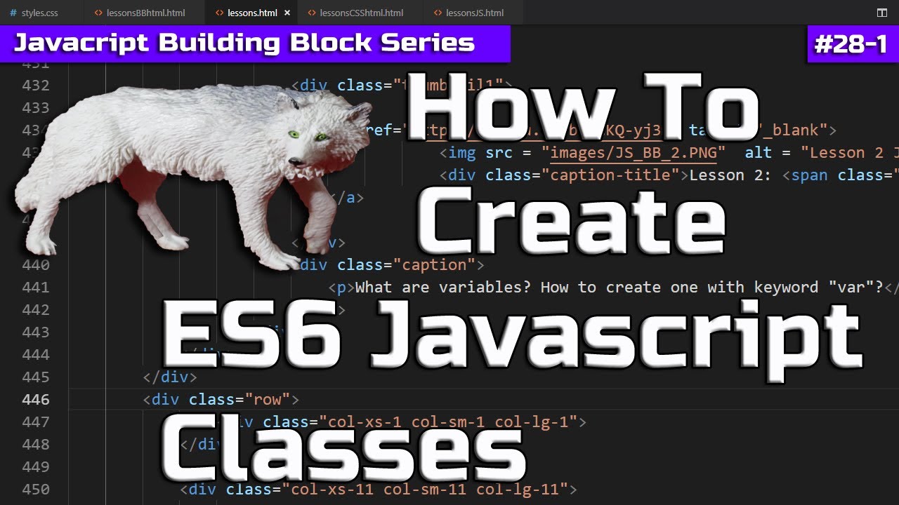 What is a Class in Javascript - ES6 Class Tutorial -  Javascript Building Blocks