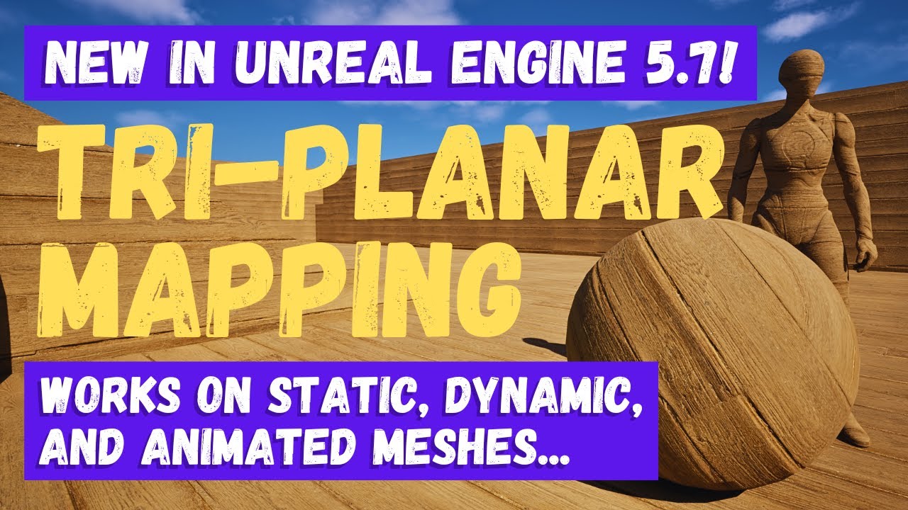 How To Use The New Tri-Planar Mapping Node - Unreal Engine 5.7 Material Tutorial