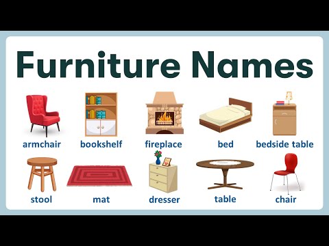 Furniture Names with Description and Example | Learn English Vocabulary | Pronunciation & Picture