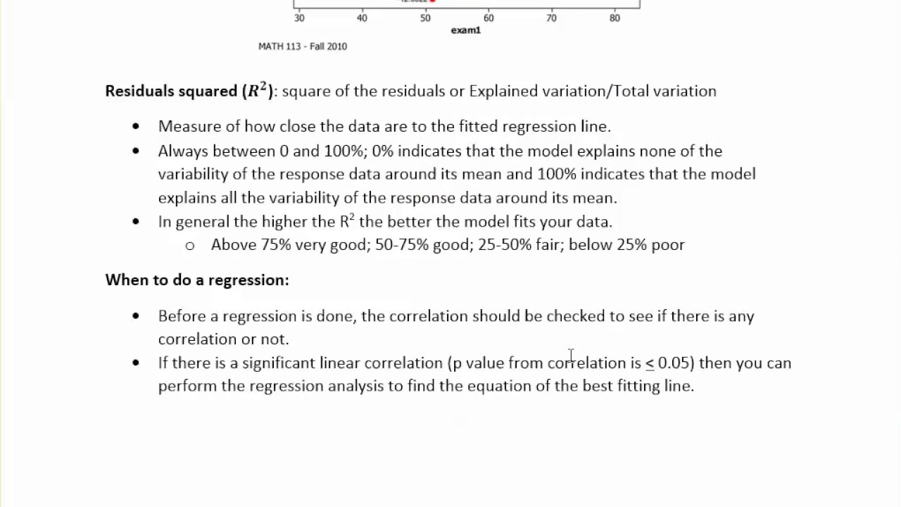 Simple Linear Regression in Minitab
