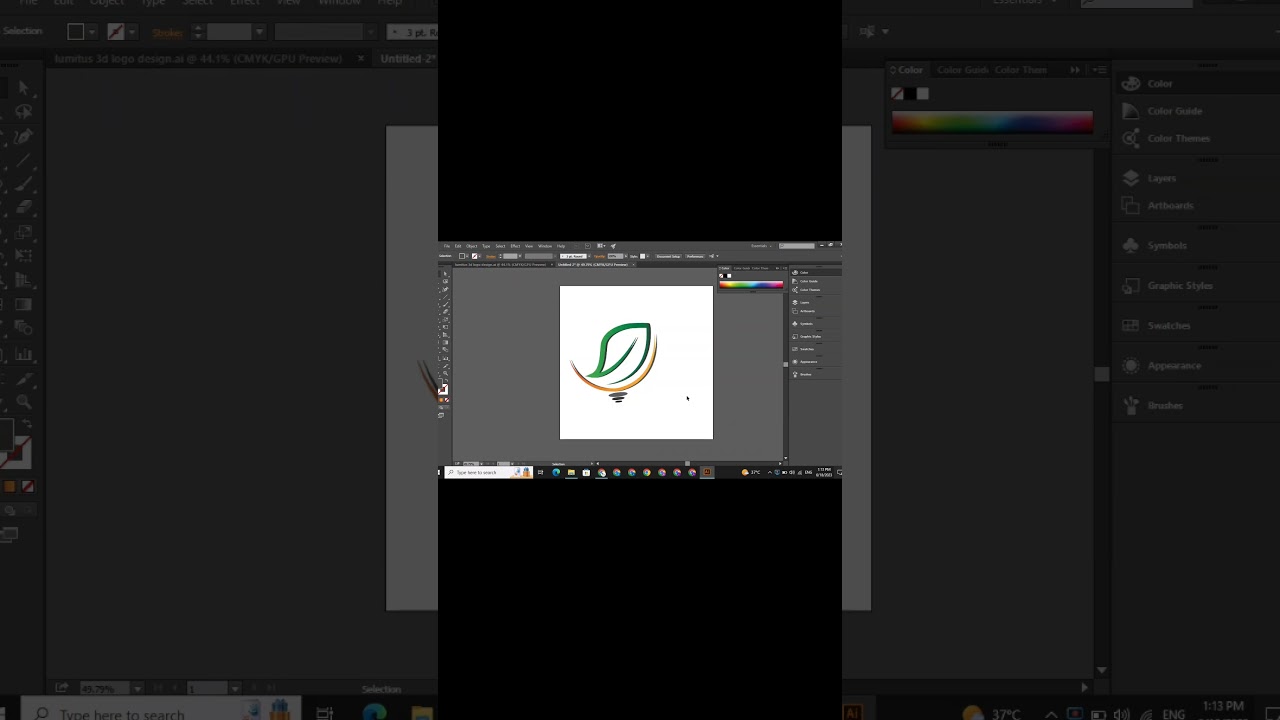 How to make an Eco 3d logo design in Illustrator easily